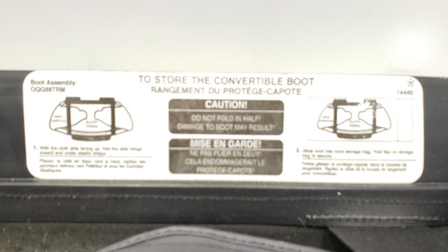 2000 Chrysler Sebring Convertible Top Cover Boot Gray OQG88TRM 14440 ...