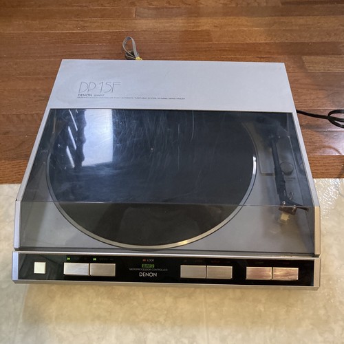 Denon Quartz DP—15F Turntable Fully Automatic Silver Music Working Cord ...