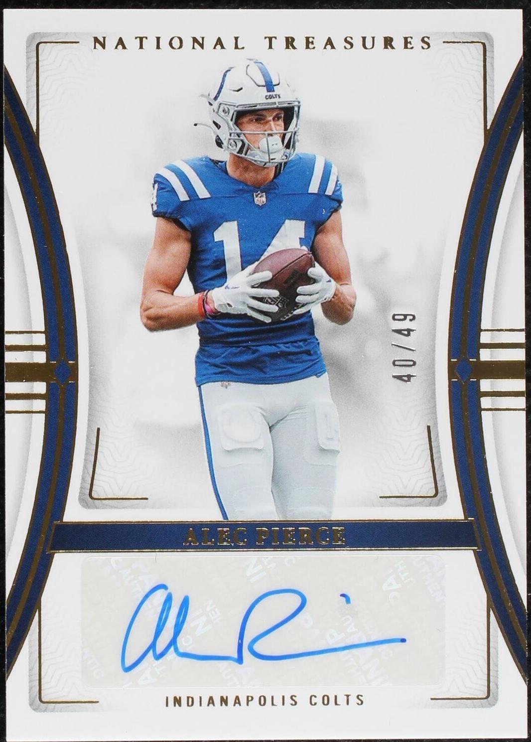 2023 Panini National Treasures - Signatures Alec Pierce #SIG-APE Gold ...
