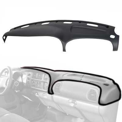 Grey Molded Plastic Dash Pad Cover Overlay For 98-02 Dodge Ram Trucks ...