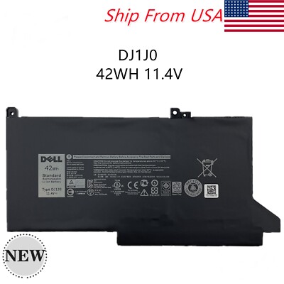 Genuine 42Wh DJ1J0 PGFX4 Battery For Dell Latitude 7280 7290 7380 7390 ...
