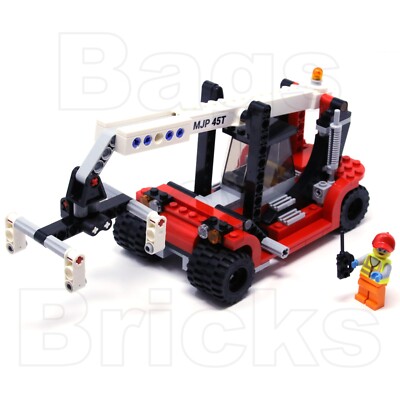 Lego Train City Reach Stacker Fork Lift Container Crane Cargo Handler ...