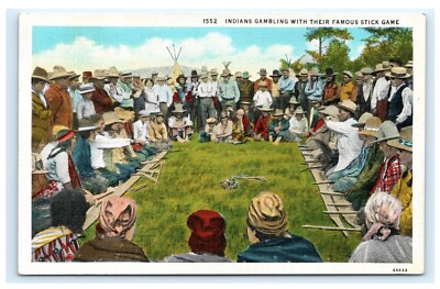 Indians Native Americans Gambling Famous Stick Game Postcard E15 | eBay