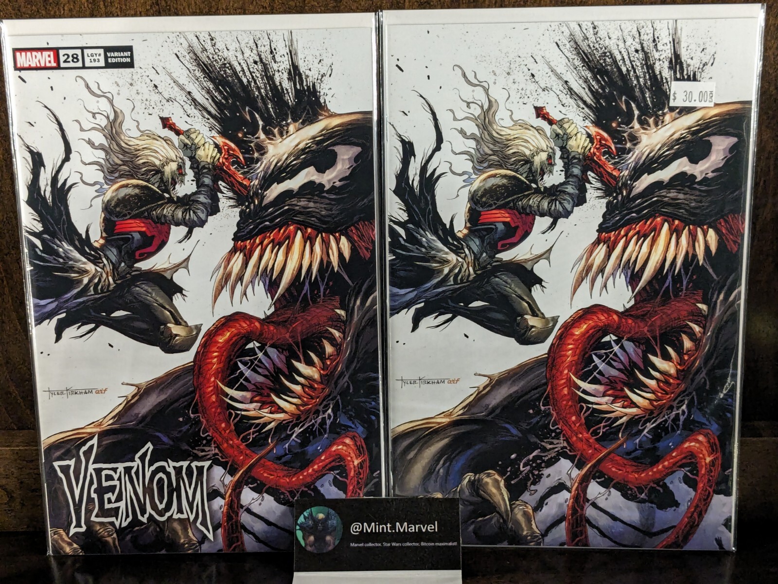 VENOM #28 UNKNOWN COMICS TYLER KIRKHAM EXCLUSIVE SECRET VIRGIN & TD (09 ...