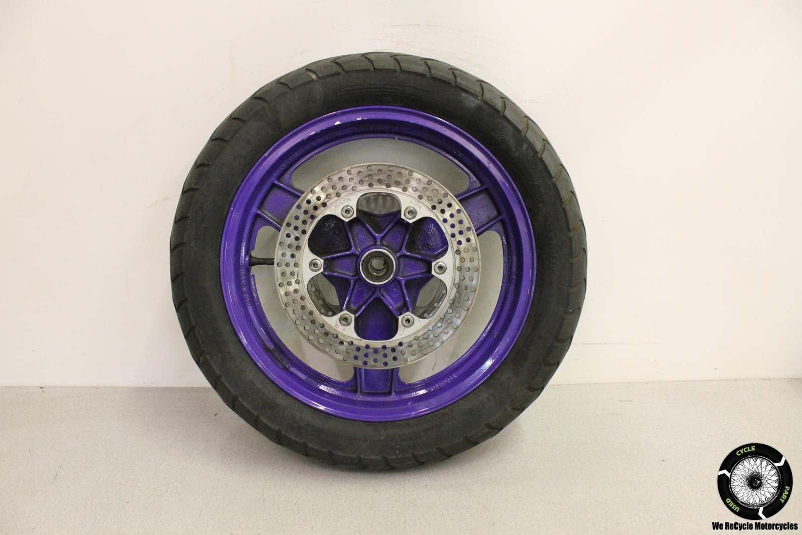 1987 Honda Interceptor 700 VFR700F2 FRONT WHEEL RIM W TIRE BRAKE DISCS ...