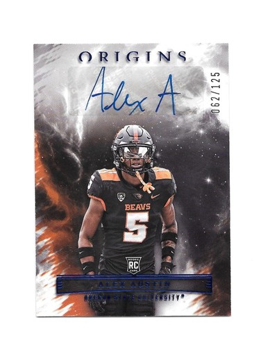 Alex Austin 2023 Chronicles Draft Picks Football Origins Blue "RC" Auto ...