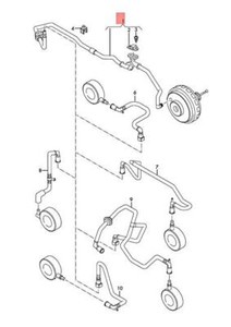 Genuine VW Touareg 7P5 7P6 Vacuum Pipe With Non-Return Valve ...