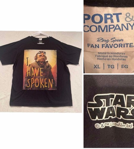 Port & Company Star Wars Graphic T-Shirt XL Black Cotton Short Sleeve ...