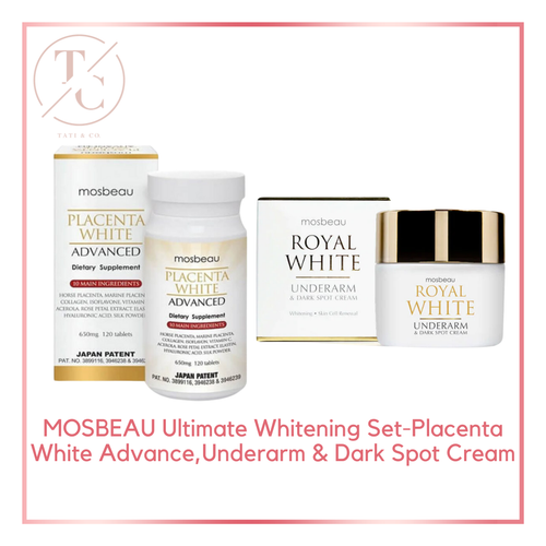 MOSBEAU Ultimate Whitening Set-Placenta White Advance,Underarm & Dark ...