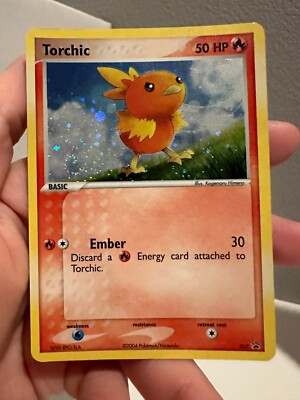 2003 Pokémon Nintendo E-Series Black Star Promo Torchic 017 + SWIRL NM ...