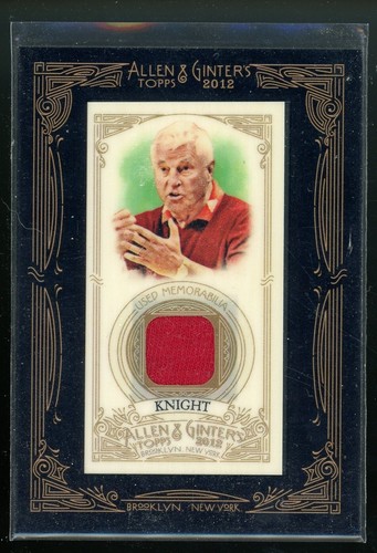 2012 Topps Allen Ginter BOBBY KNIGHT Game Worn Used SWEATER Relic ...
