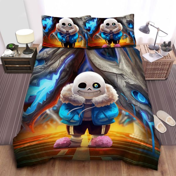 Funny Cartoon Gift Undertale Sans Full Bedding Duvet Cover Set (4pcs ...