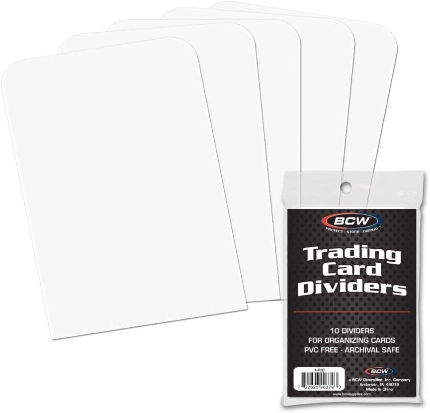 1000 BCW Trading Card Box Dividers 2 11/16 X 3 13/16 No PVC Fit 3200 ...