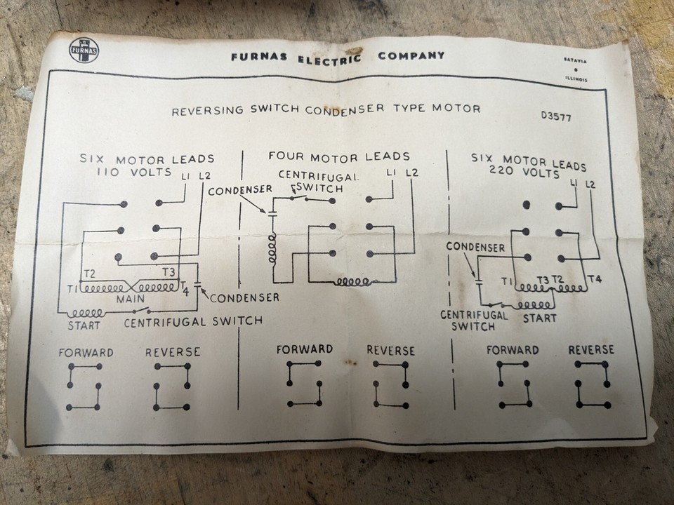 Furnas Drum Switch Forward Reverse Stop as Used on Southbend Atlas ...