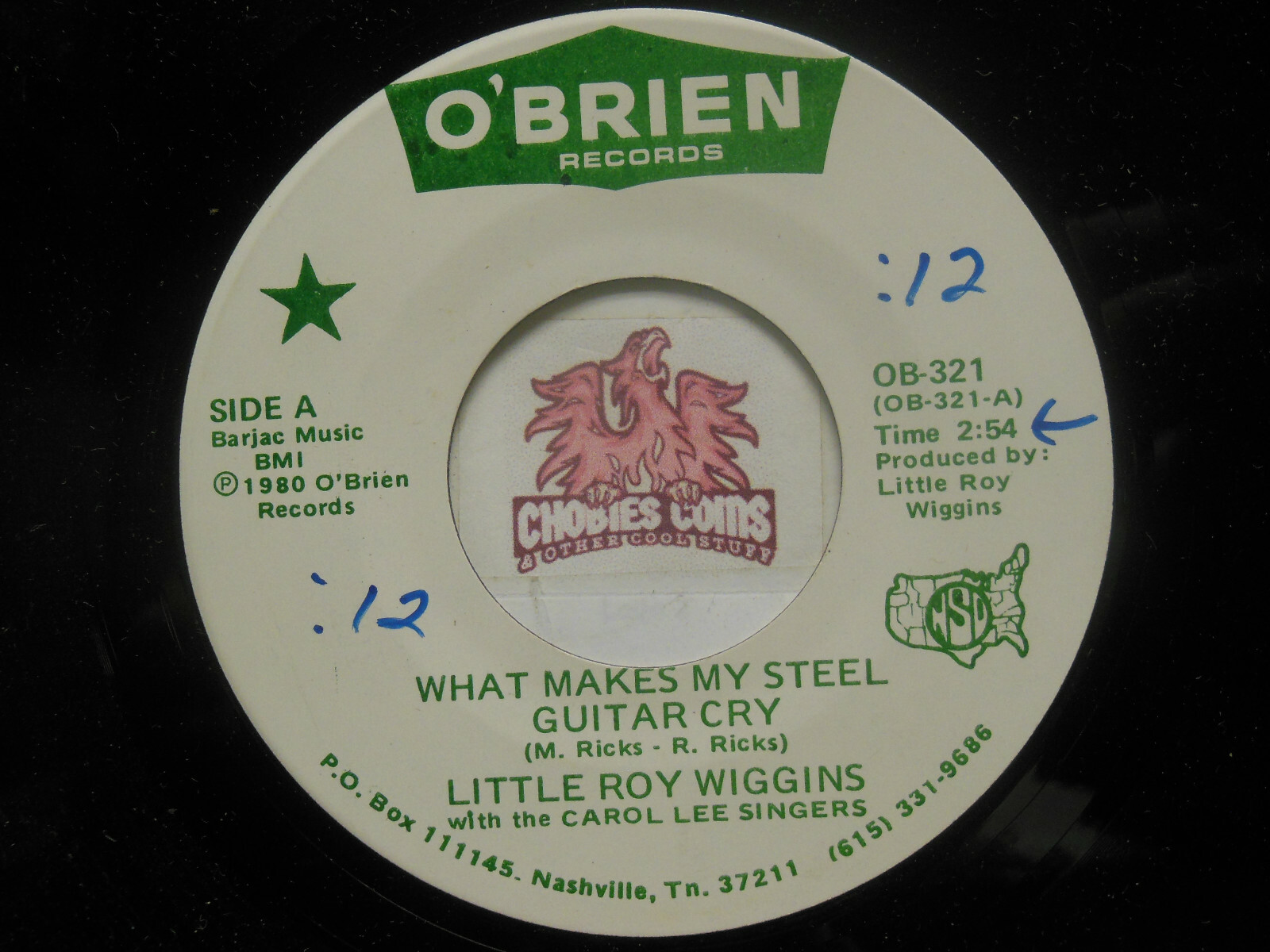 LITTLE ROY WIGGINS: Makes My Steel Guitar Cry / Plain Country, 45 RPM ...