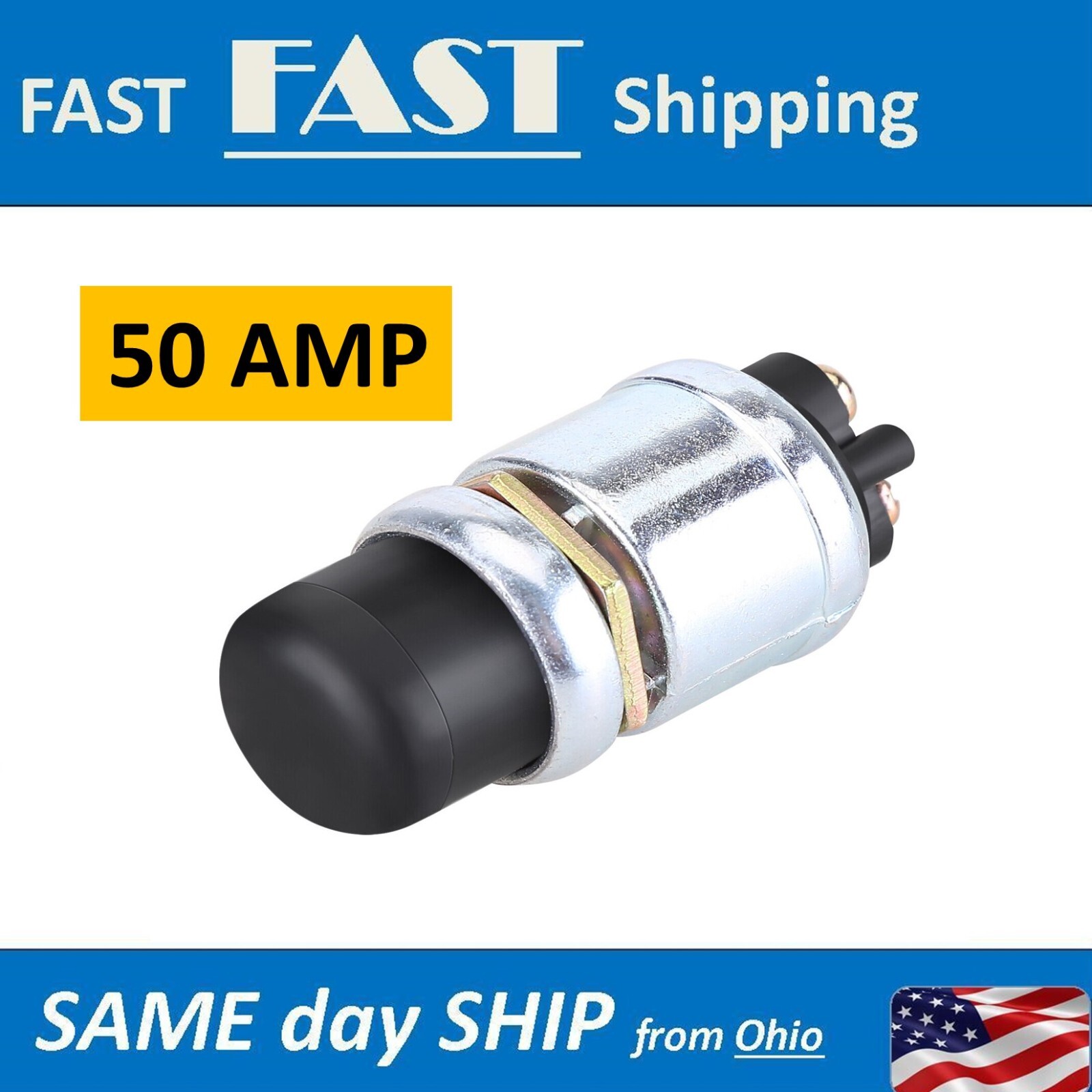 Momentary Heavy Duty Push Button Switch - High Amp Starter Button | eBay