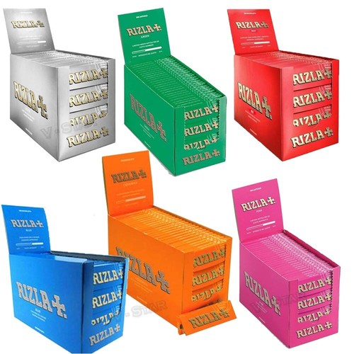RIZLA REGULAR BLUE GREEN PINK RED SILVER NATURA LIQUORICE ROLLING ...