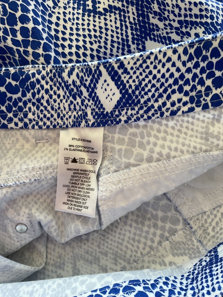 GREEN LAMB Golf Capri Pedal Pusher Shorts Pants Trousers Blue White GB ...