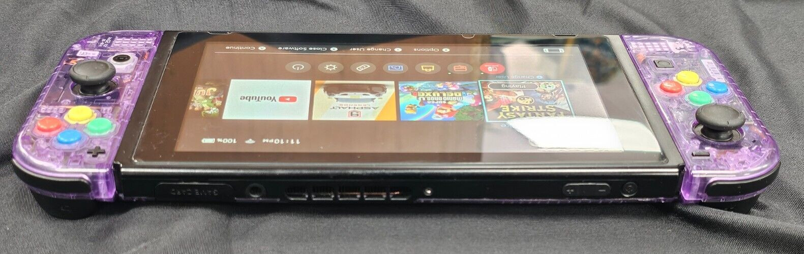 Nintendo Switch Customized with Atomic Purple Shell - Read Description