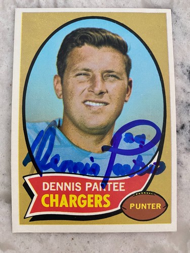 Dennis Partee signed SAN DIEGO CHARGERS card 1970 TOPPS | eBay