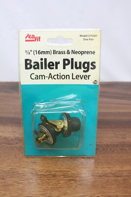 Seafit 5/8" (16mm) Bailer Plugs Brass & Neoprene Cam-Action Lever 2 ...
