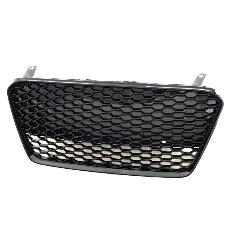 For Audi R8 2014 2015 2016 Honeycomb Grille Front Bumper Grill Gloss ...