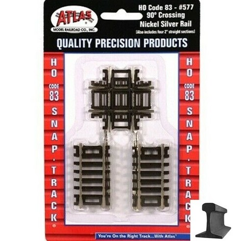 Atlas HO Scale ~ New 2025 ~ Code 83 ~ Track 90-Degree Diamond Crossing ...