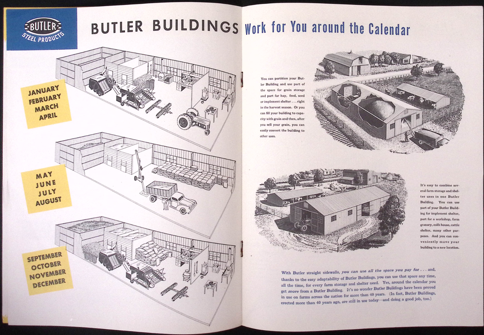 Butler Farm Buildings Aluminum Steel Brochure Butler Mfg Co Kansas City ...