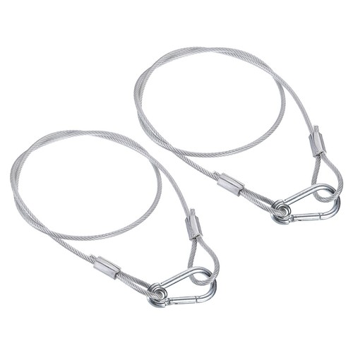 2Set 5mmx100cm/2ft Safety Steel Cable Luggage Lock Security Wire Rope ...
