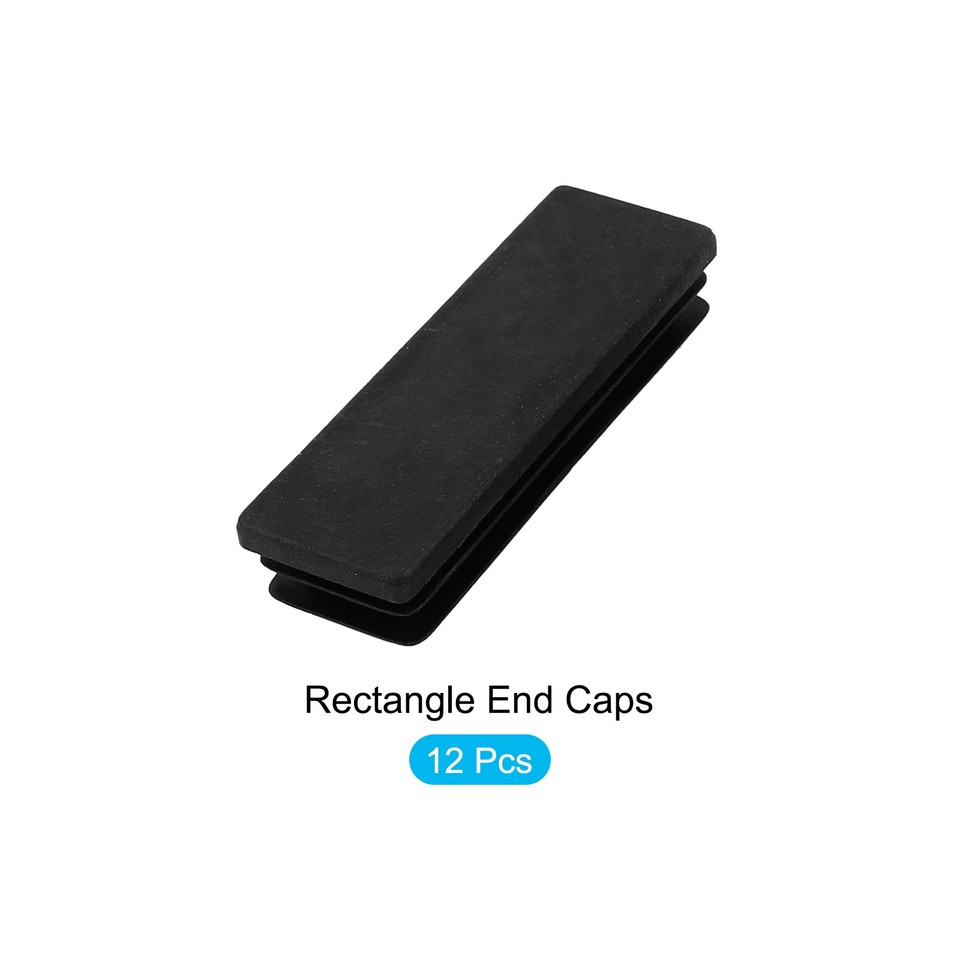 Rectangle End Caps (75 x 25mm) 12Pcs, Plastic End Blanking Caps ...