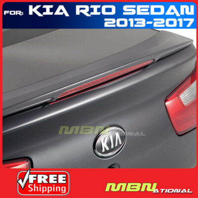 For 13-17 Kia Rio Sedan Flush LED Trunk Rear Spoiler Painted 3D BRIGHT ...