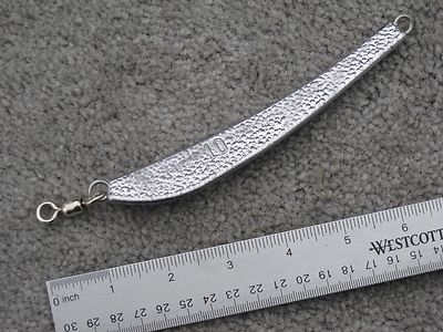 saltwater fishing jig 10oz Hammered Norway Viking lure raw rosco swivel ...