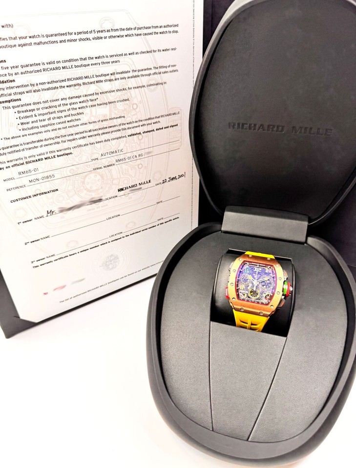 Richard Mille RM65-01 Automatic Winding Split-seconds Chronograph Rose ...