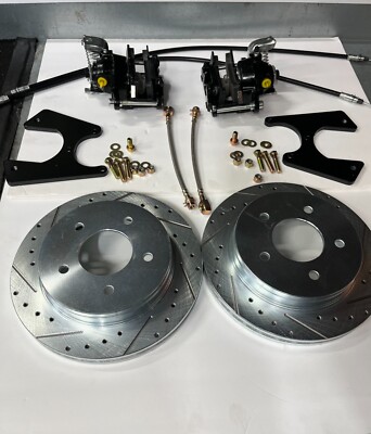 63-87 C10 Rear Disc Conversion Kit 5 Lug Drilled and Slotted with e ...