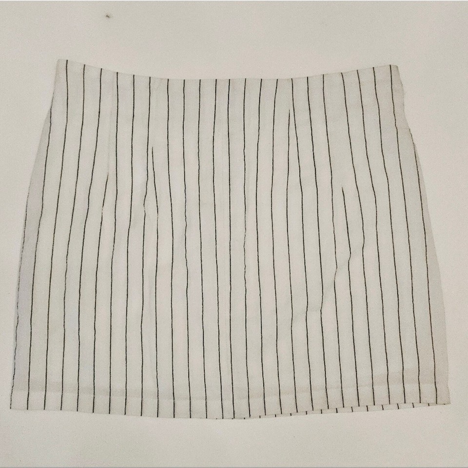Altar’d State Mini Skirt, white/black pinstripe, Large, Tortoise shell ...