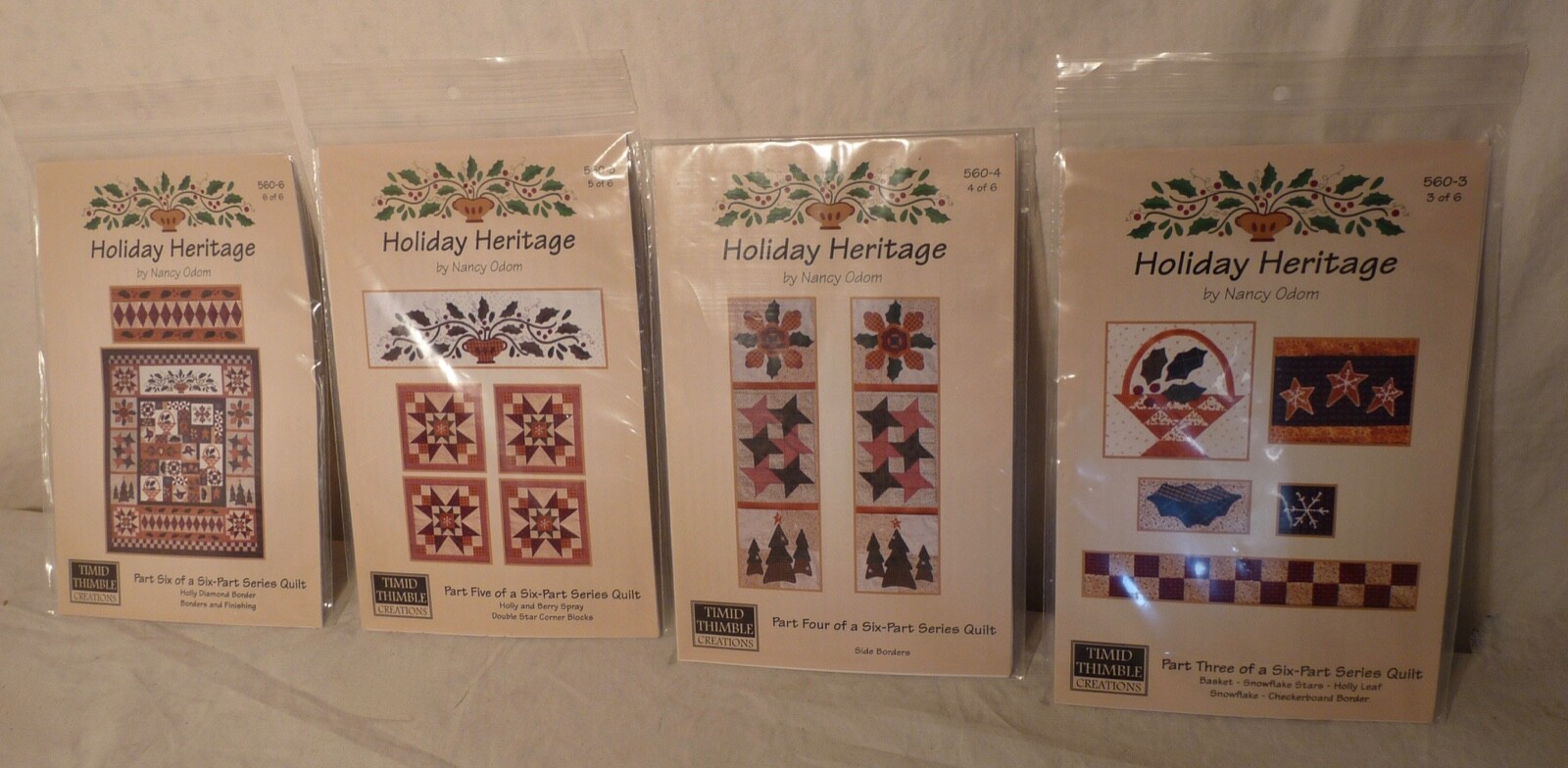 Timid Thimble Creations Holiday Heritage Quilt Block Patterns Nancy ...