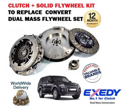 FOR MITSUBISHI SHOGUN PAJERO 3.2 DID 2000-> NEW CLUTCH + FLYWHEEL ...
