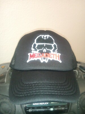 MEGADETH Black BASEBALL HAT / CAP - Mesh Back / Adjustable - MINT ...