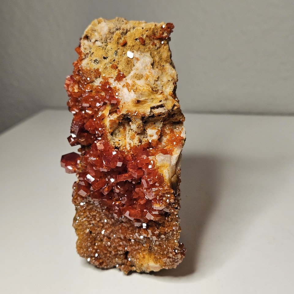 Vanadinite Crystals on Matrix 4" 366g Bright Red Natural Mineral ...