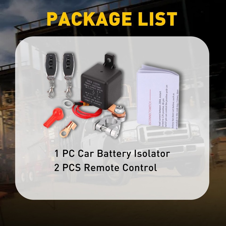 Remote Control 12V Car Battery Cut Isolator Disconnect Switch Off ...