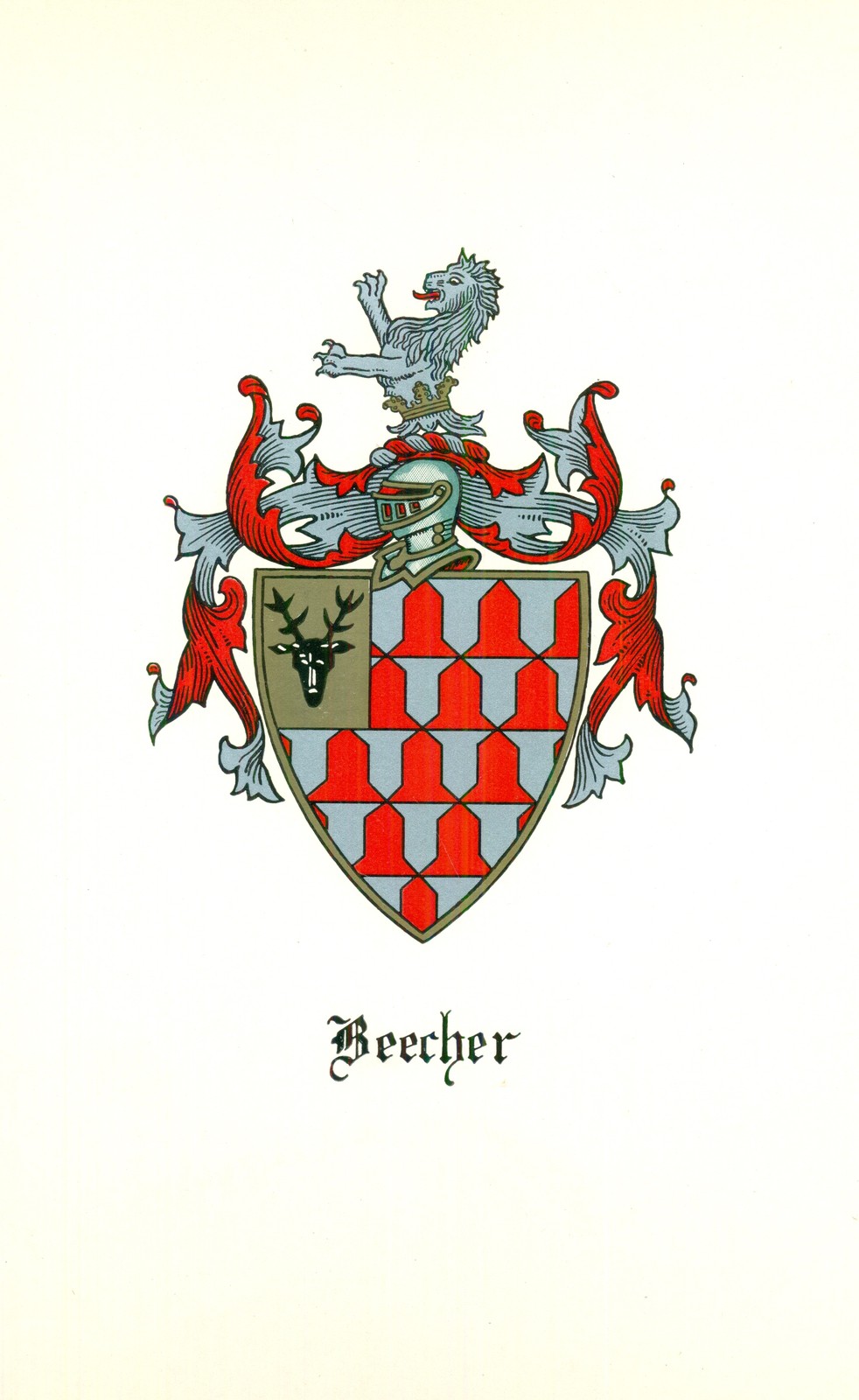 *Great Coat of Arms Beecher Family Crest genealogy, would look great ...