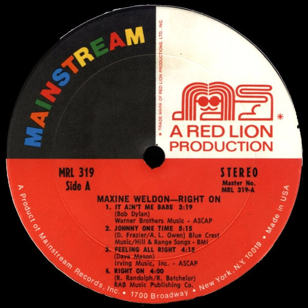 Maxine Weldon - Right On (LP, Album) (Very Good Plus (VG+ ...