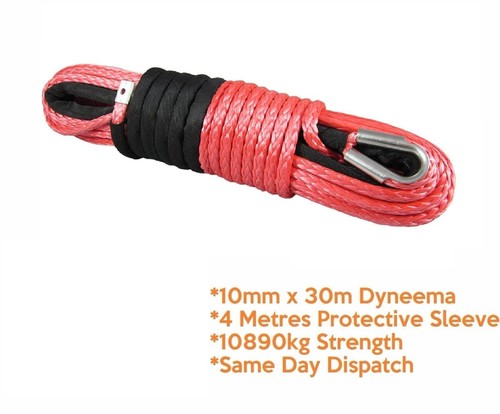10MM x 30M Dyneema Winch Rope Synthetic Cable 4WD Tow Recovery | eBay