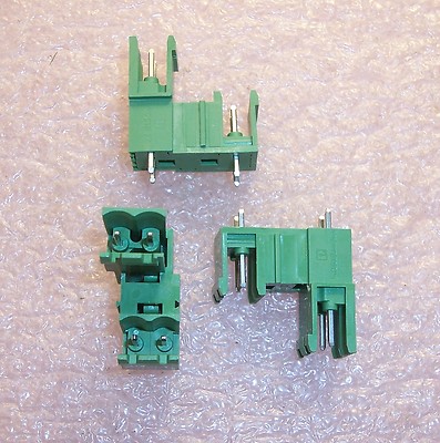 QTY(20) 2X2 POSITION PLUGGABLE TERMINAL BLOCK HEADERS 5mm 1763032 ...