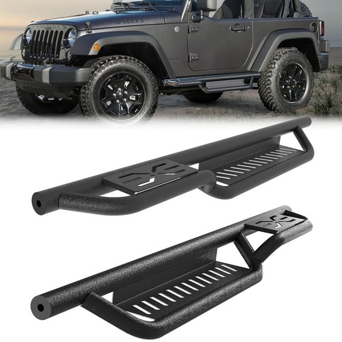 Steel Black Side Steps Nerf Bars Running Boards for 1997-2006 Jeep ...