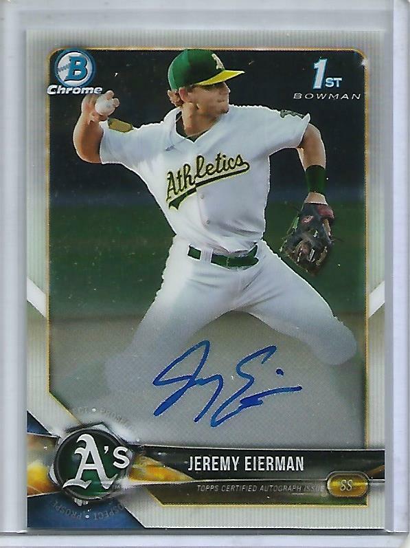 Jeremy Eierman 2018 Bowman Chrome Autograph Rookie (CDA-JE) | eBay