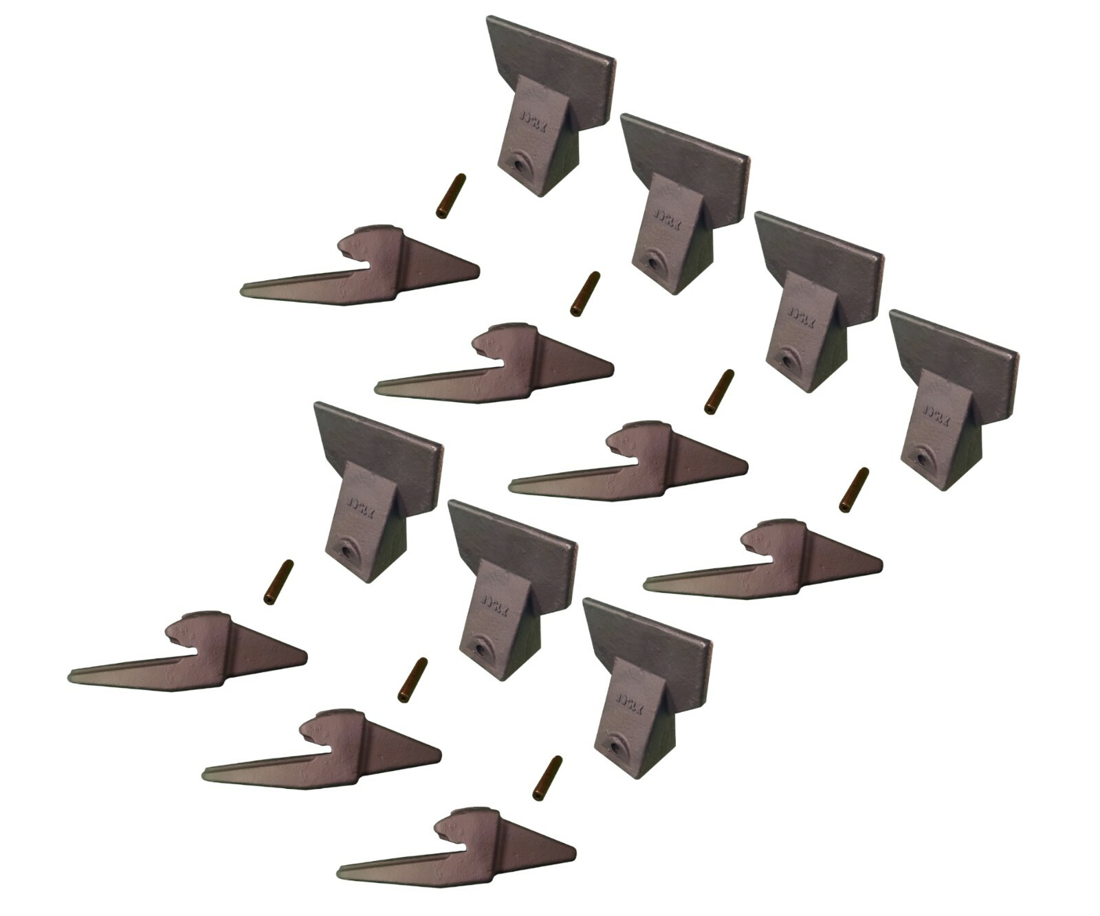 7 Mini Excav. Bucket Combo, Weld-on Shanks, Teeth & Pins - 835x156 ...