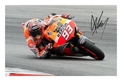 Marc Marquez A4 Signed Autograph Photo Print | eBay UK