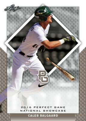 CALEB BALGAARD 2016 LEAF "PERFECT GAME" SHOWCASE NIKE ALL-AMERICAN ...