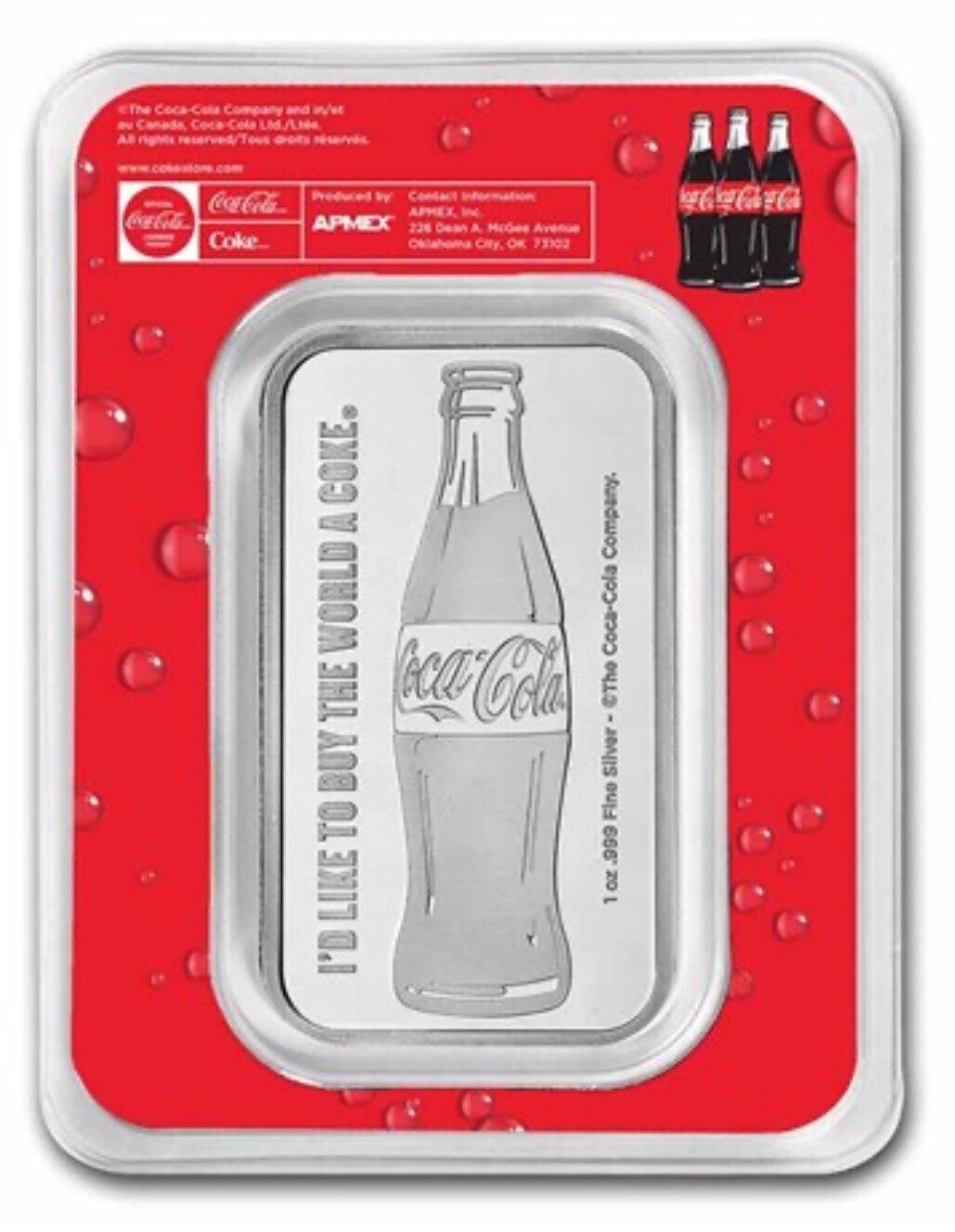 Coca Cola ® 1 oz Silver Struck Bar (in TEP) | eBay